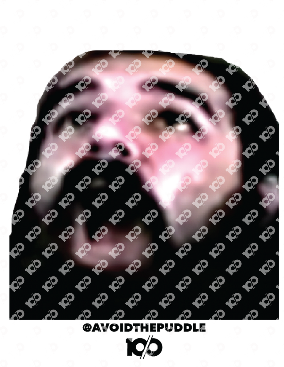 AVOIDING THE PUDDLE - 'atpGasm Emote' - Sticker – 10/0 Merch