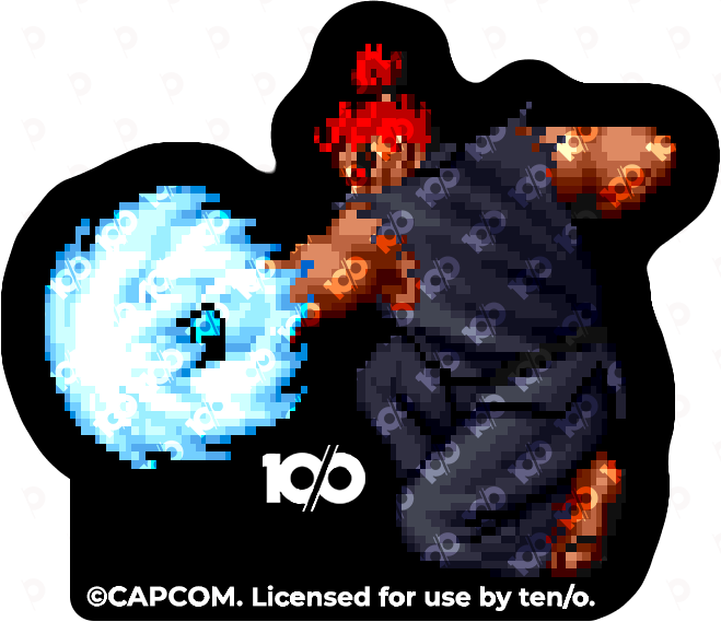 STREET FIGHTER - 'Akuma Air Fireball' - Sticker – 10/0 Merch