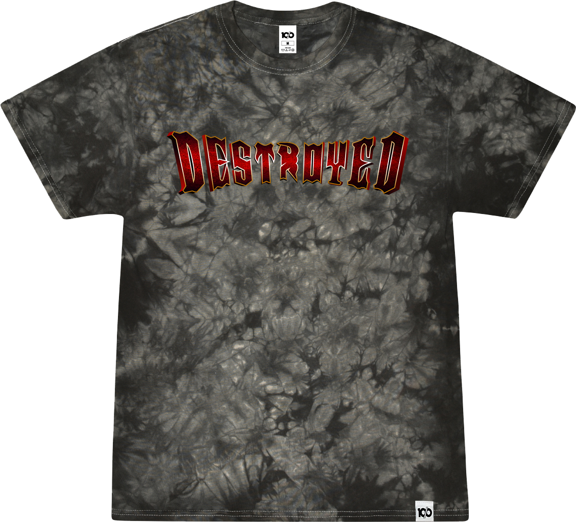 GUILTY GEAR - 'Destroyed' T-Shirt - Black Tie Dye – 10/0 Merch