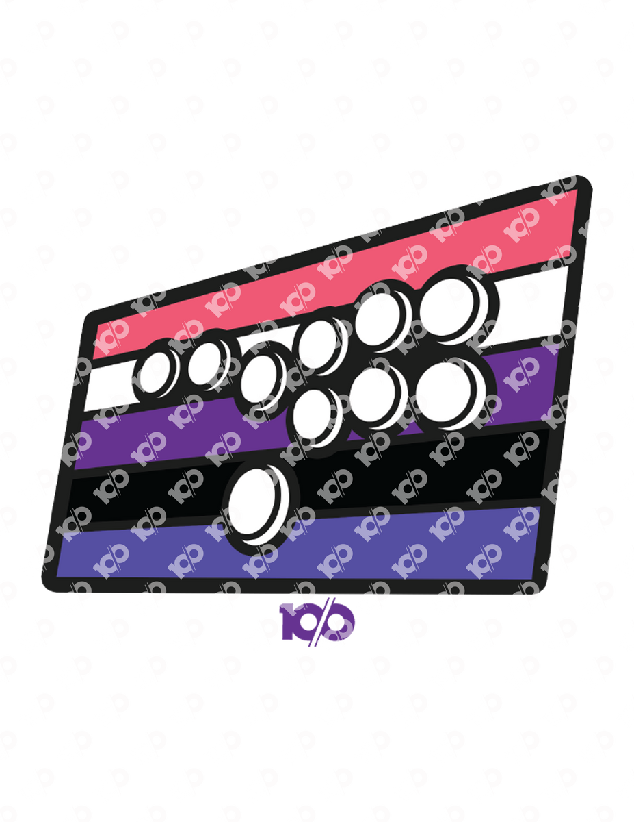 ten/o - 'Pride: Genderfluid Leverless' - Sticker – 10/0 Merch