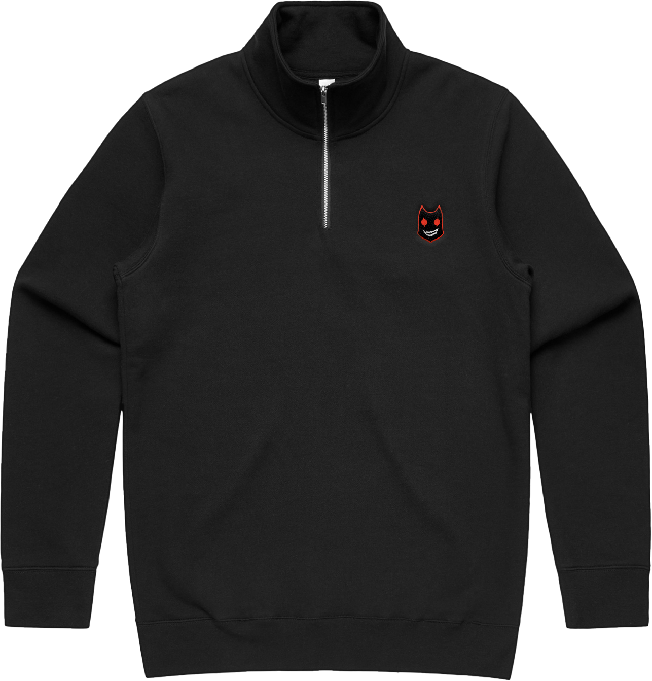 GUILTY GEAR - 'Zato-1 Pressure' Small Logo Embroidered Quarter-Zip Swe ...