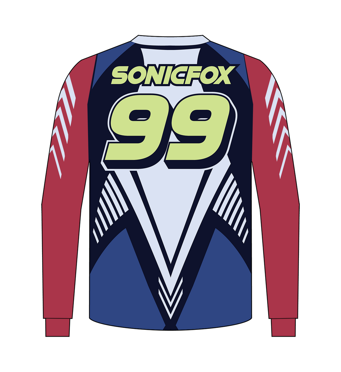 SONICFOX - 'Team SonicFox' Motocross Jersey - White – 10/0 Merch